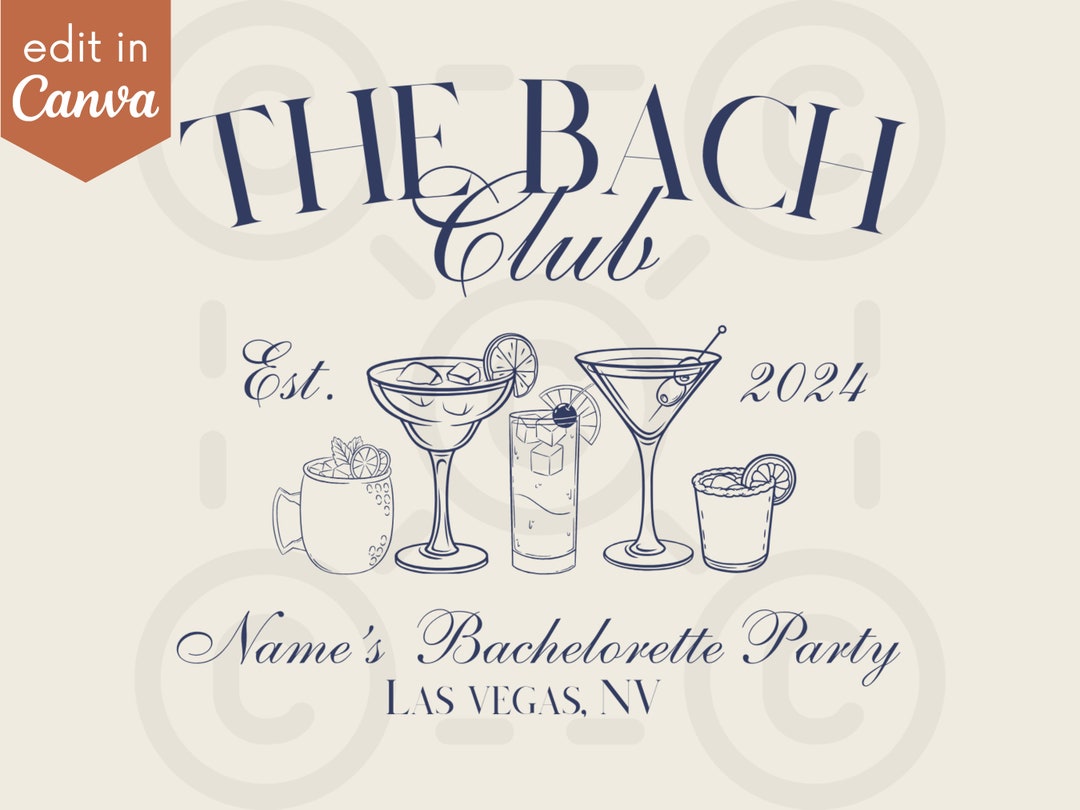 The Bach Club - PNG | JPEG | SVG Digital Download - Editable on Canva ...