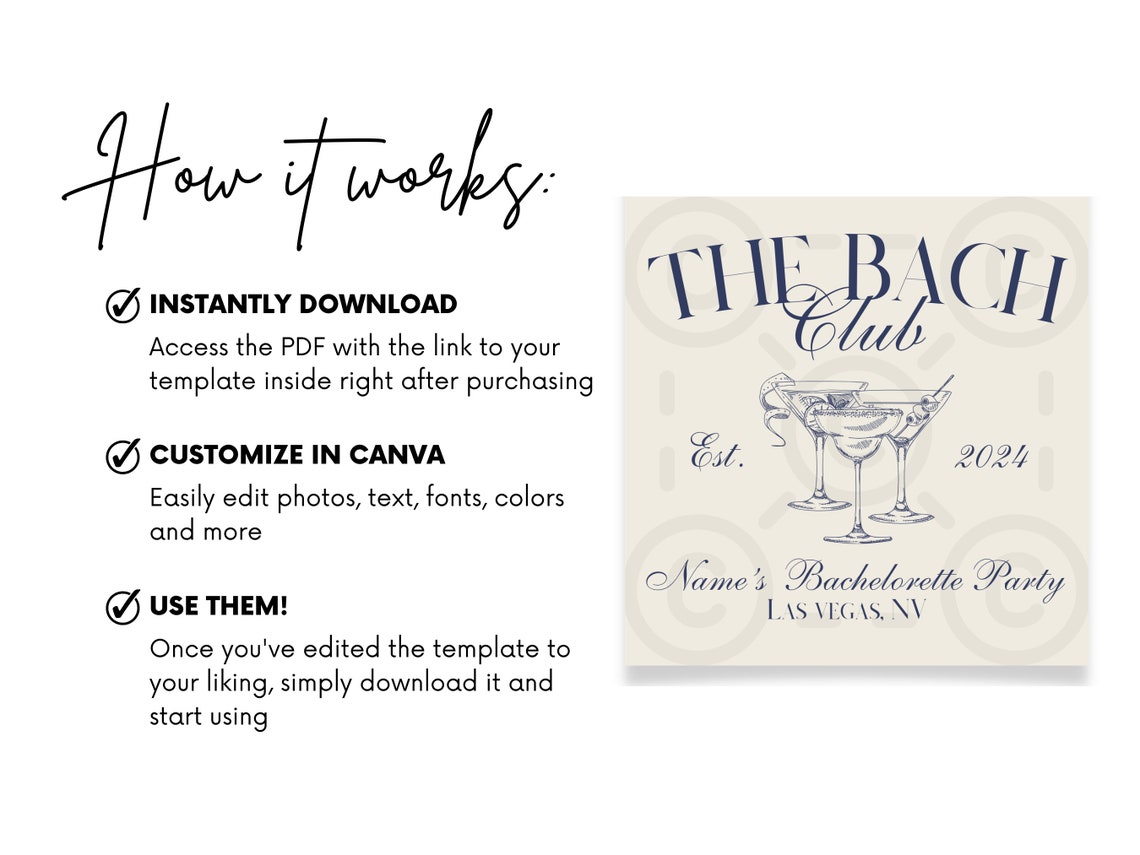 The Bach Club | Cocktails - PNG | JPEG | SVG Digital Download ...