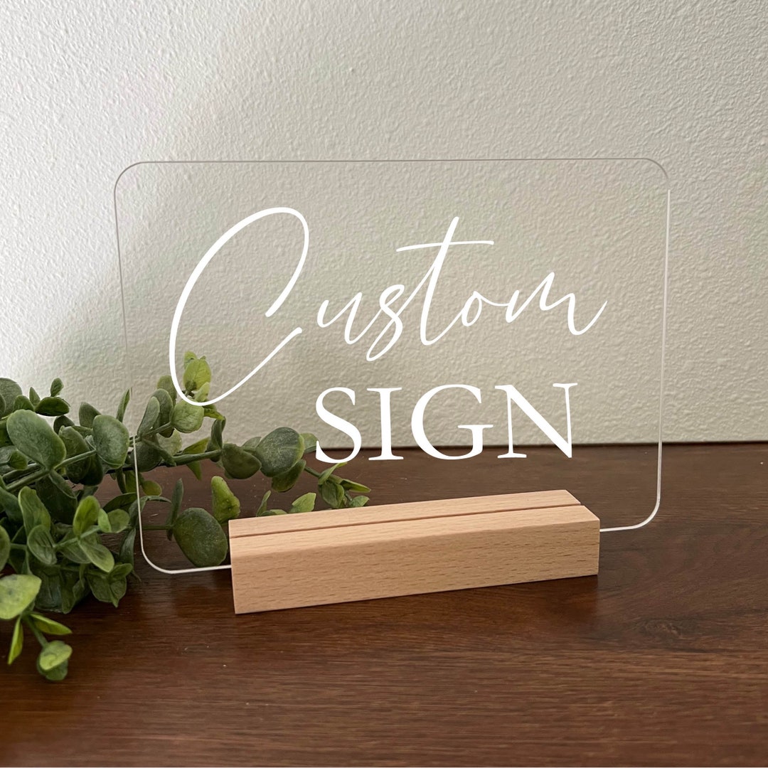 Custom Glass Sign - Etsy