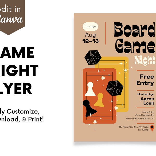 Game Night Flyer - Etsy