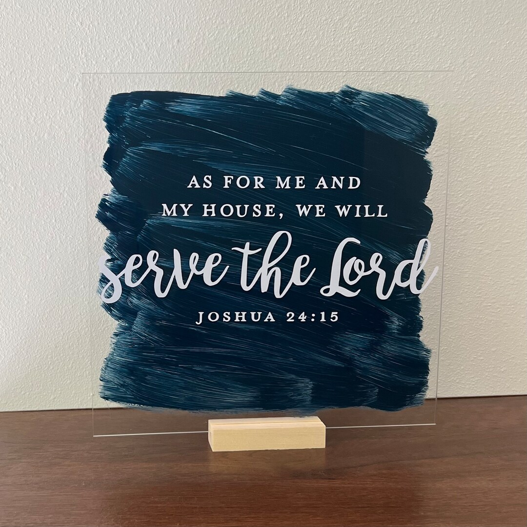 Serve the Lord Glass Sign - Etsy