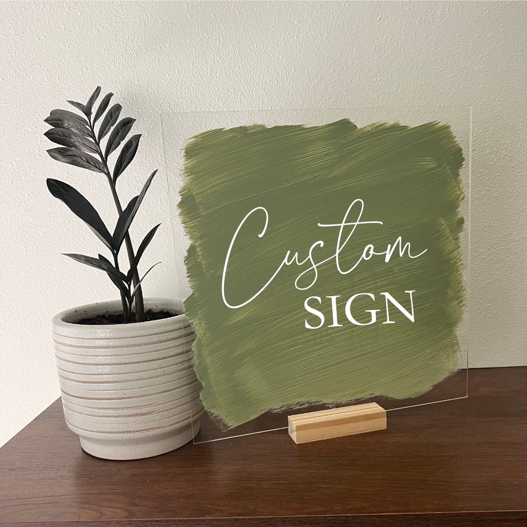 Custom Painted Glass Sign - Etsy