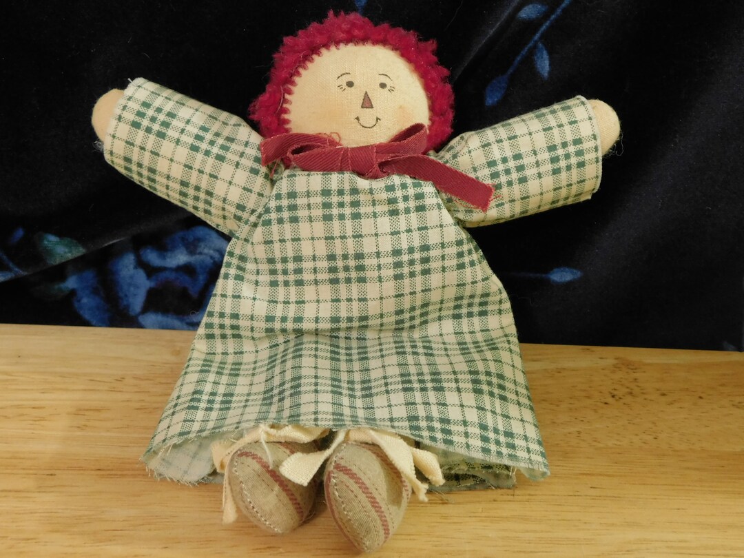 Mini Raggedy Anne Doll 6" Vintage 1980s 1990s (cottagecore Girl Cottage ...