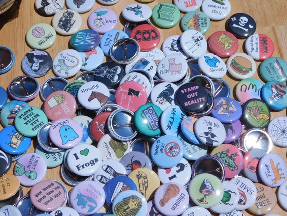 Wholesale BULK Buttons 1 Handmade pins Pinback Discount - Etsy