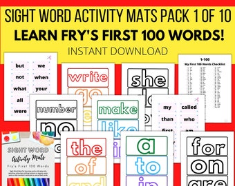 Sight Words, First 100 Words, Tricky Words, Printable Flashcards ...