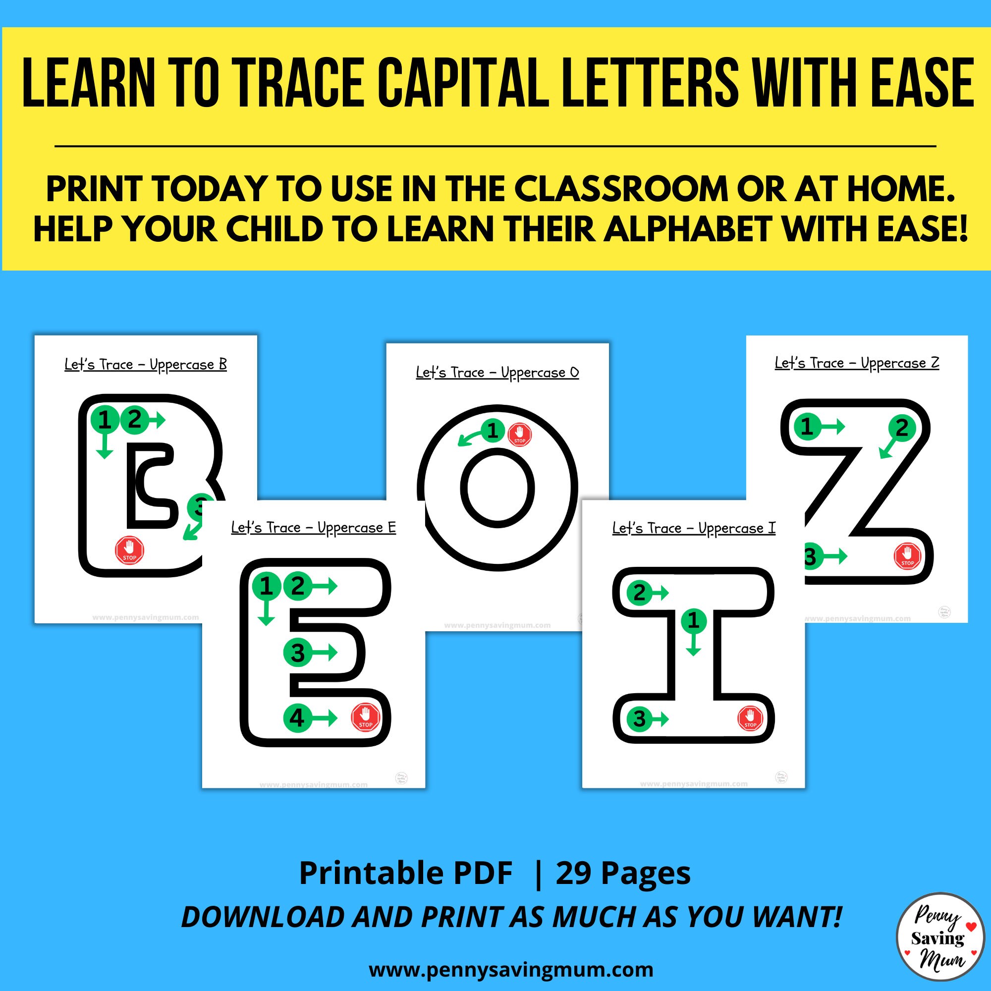 Large Print, Guided Alphabet Letter Tracing, Special Educational Needs ...