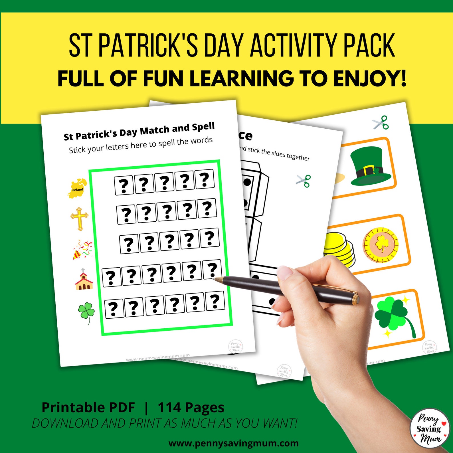 St Patricks Day Activity Pack Printable - Etsy
