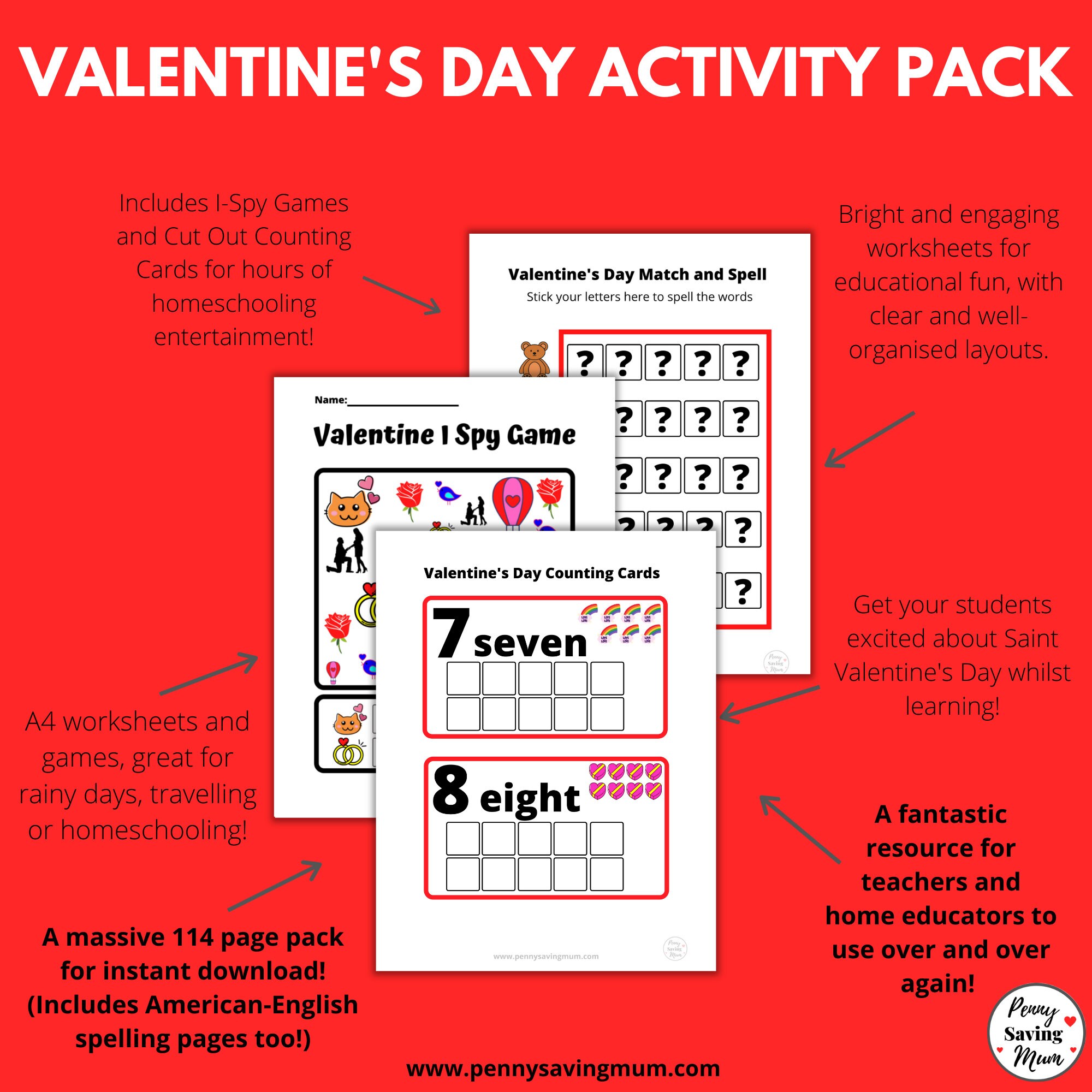 St Valentines Day Activity Pack Digital Printable - Etsy
