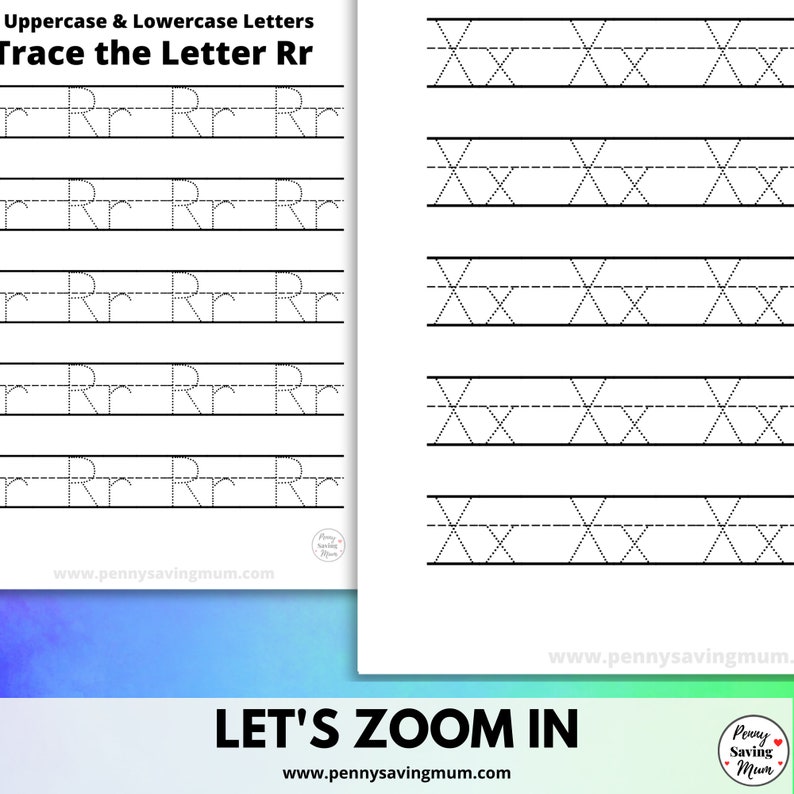 Trace the Alphabet Letters, Learning Letters, Mixed Uppercase and ...