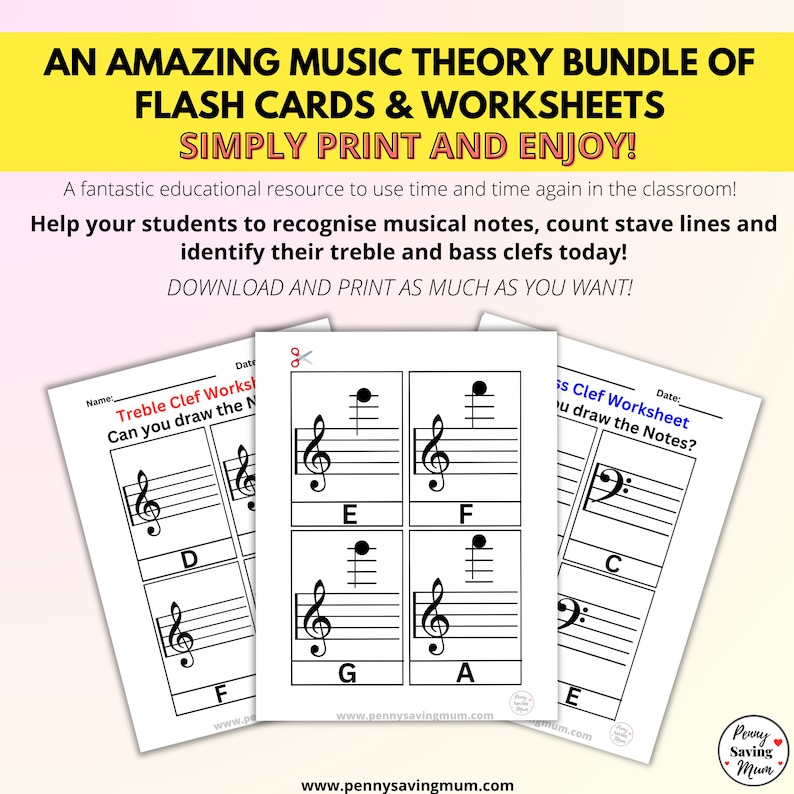 Learn Music Theory Flash Cards Music Notation Musical Flash - Etsy
