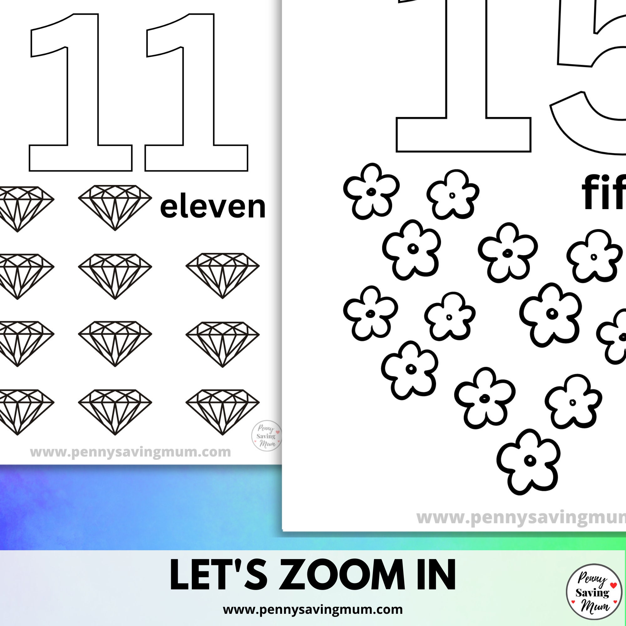 Number Colouring Worksheet Printables First Grade Year One Maths Colour ...