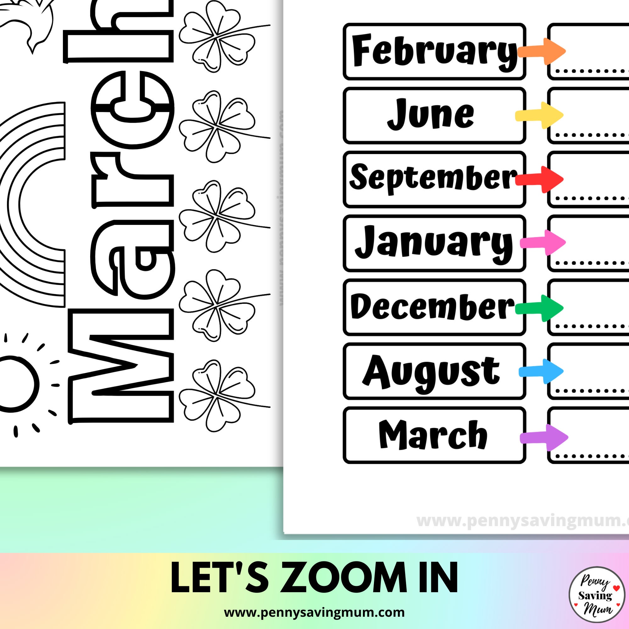 Months of the Year Worksheets, Flash Cards, Word Searches, Colouring ...