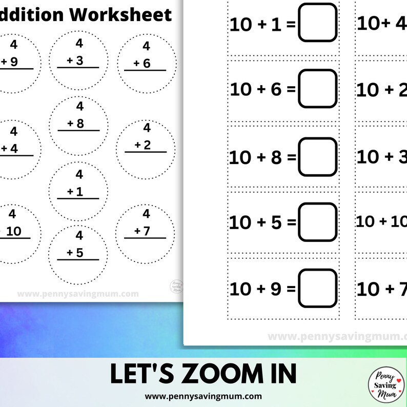 20 Maths Addition Worksheets for Year One First Grade Maths Numbers 1 ...
