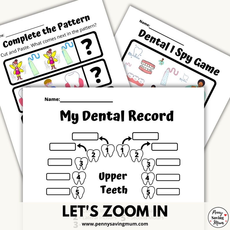 The Tooth Fairy Dental Activity Pack Printable - Etsy Canada