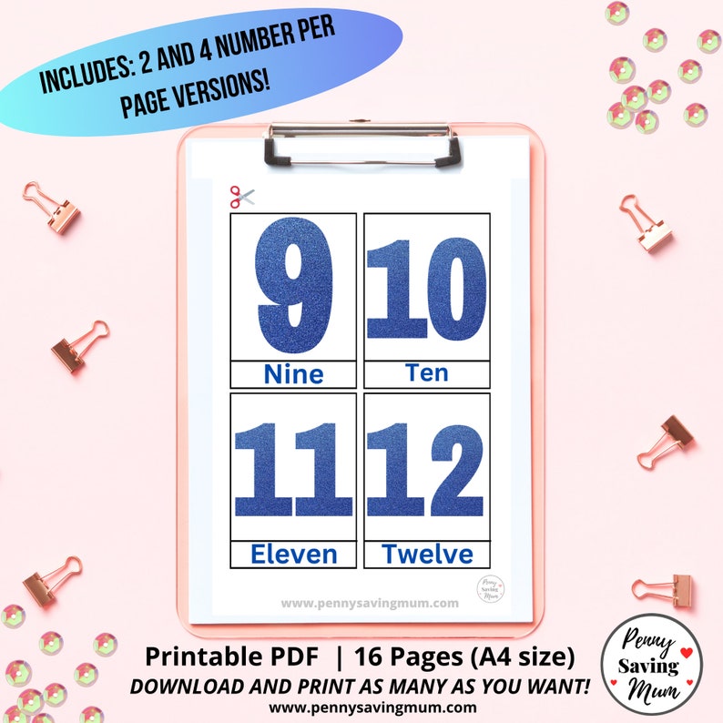 Learn Numbers 1-20, Flash Card Numbers, Learn Counting Numbers ...