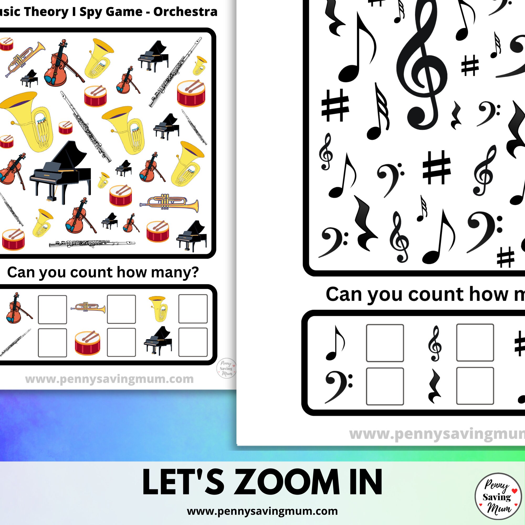 14 Music Theory and Musical Instrument I-spy Games, Learn Music Theory ...