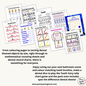 The Tooth Fairy Dental Activity Pack Printable - Etsy Canada