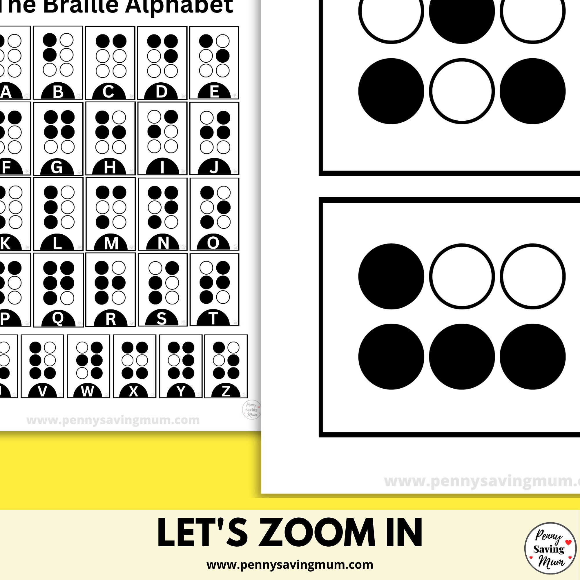 Braille Alphabet Flash Cards, Learn Braille Numbers, Special ...