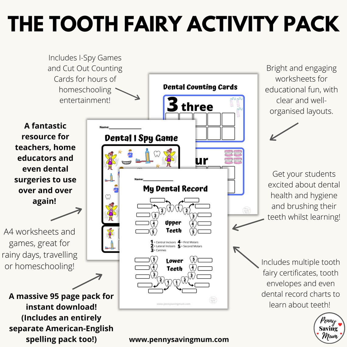The Tooth Fairy Dental Activity Pack Printable - Etsy Canada