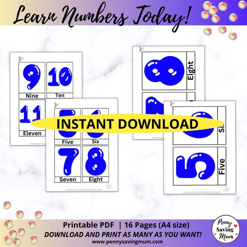Learn Numbers 1-20, Flash Card Numbers, Learn Counting Numbers ...