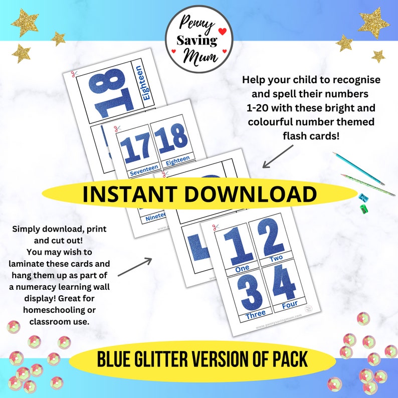 Learn Numbers 1-20, Flash Card Numbers, Learn Counting Numbers ...