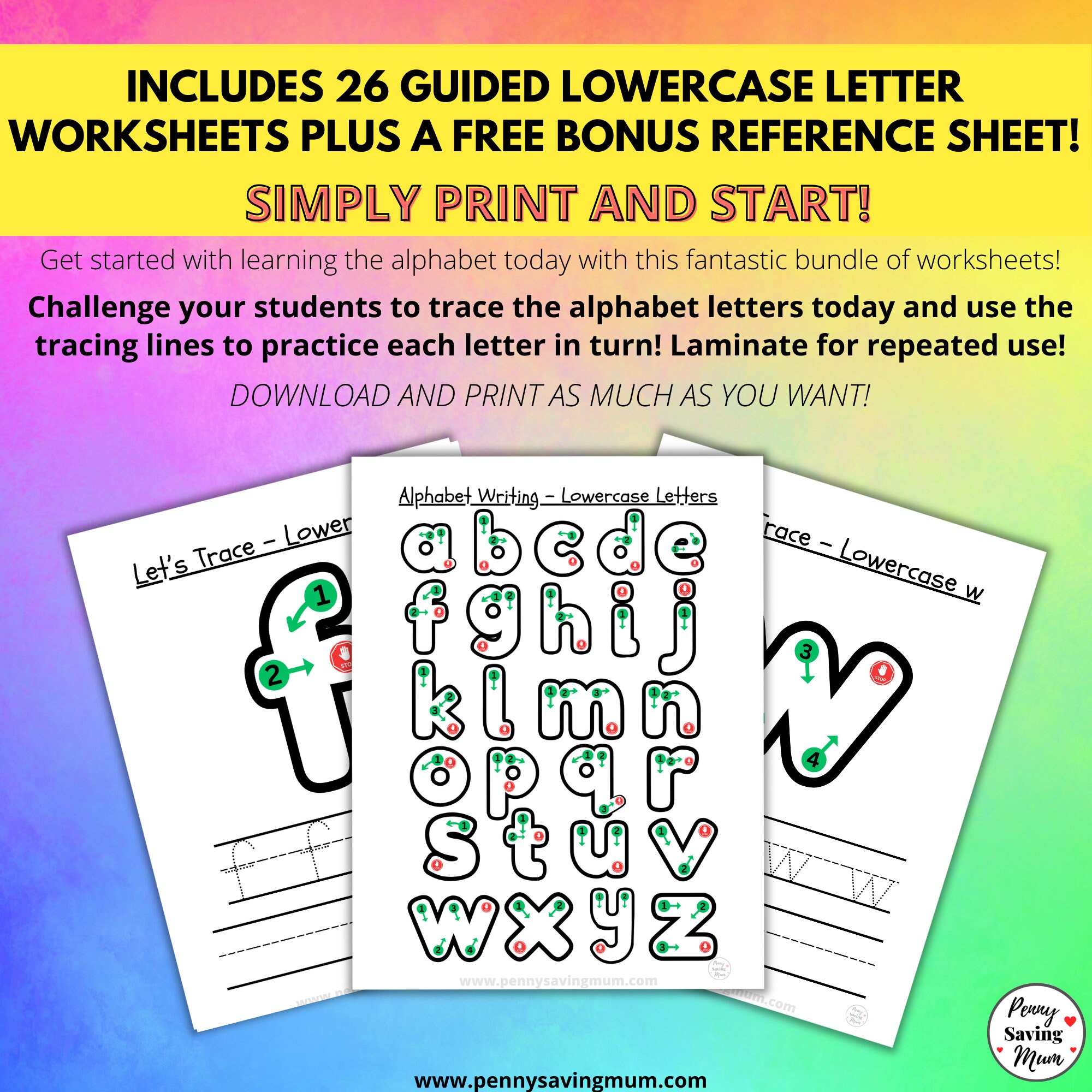 Large Print, Guided Alphabet Letter Tracing, Special Educational Needs ...