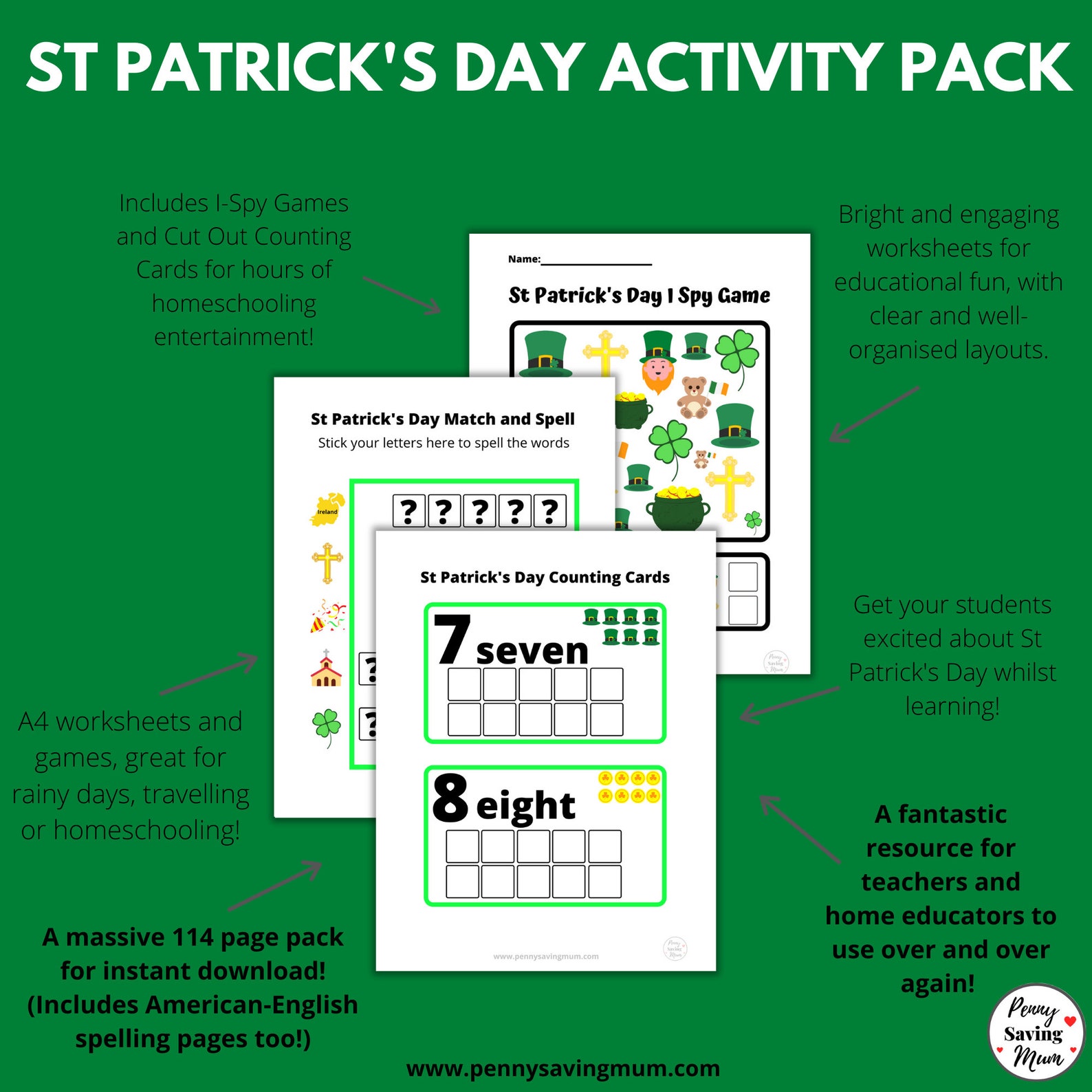 St Patricks Day Activity Pack Printable - Etsy