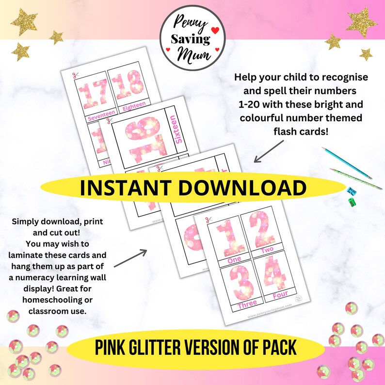 Learn Numbers 1-20, Flash Card Numbers, Learn Counting Numbers ...