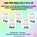 Large Print, Learn Braille, Braille CVC Words, Visual Impairment, Blind ...