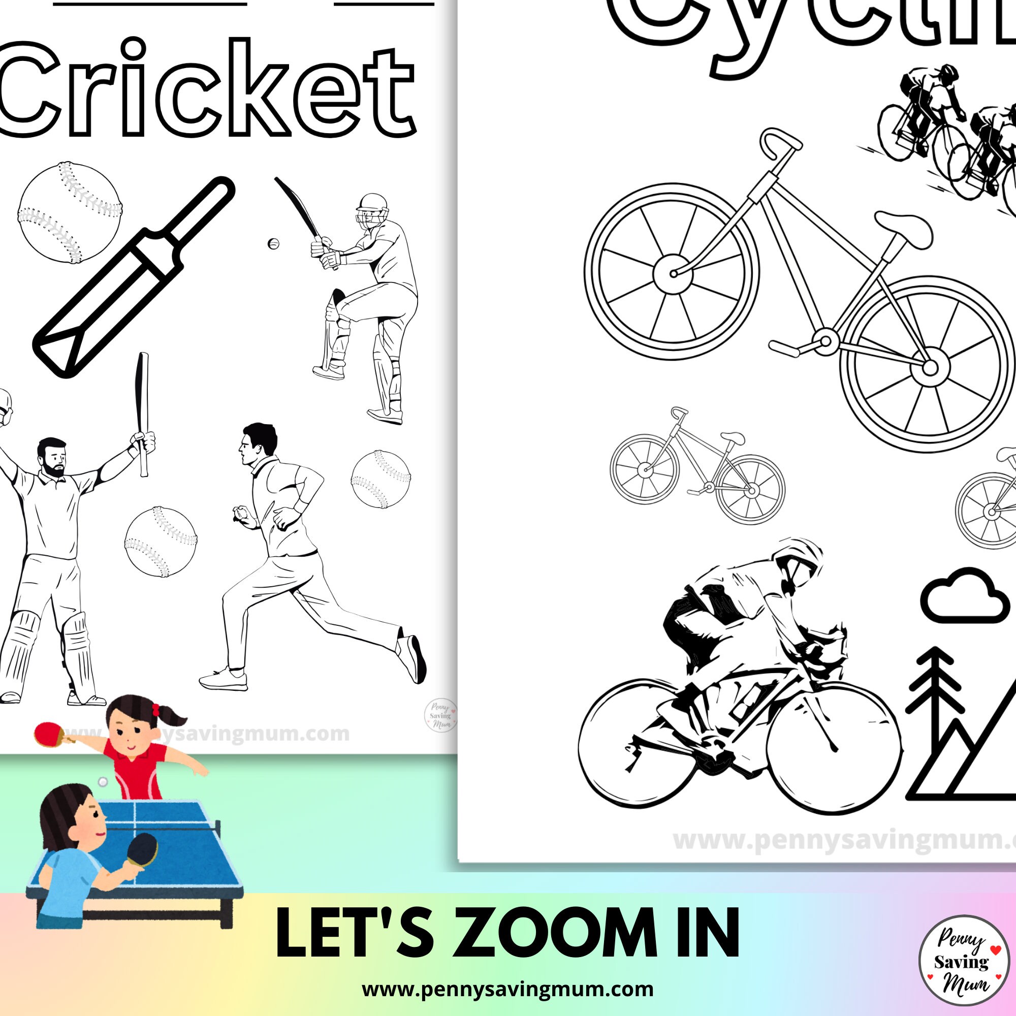 Sports Themed Colouring Pages for Kids, School Sports Day Pack, Fitness ...