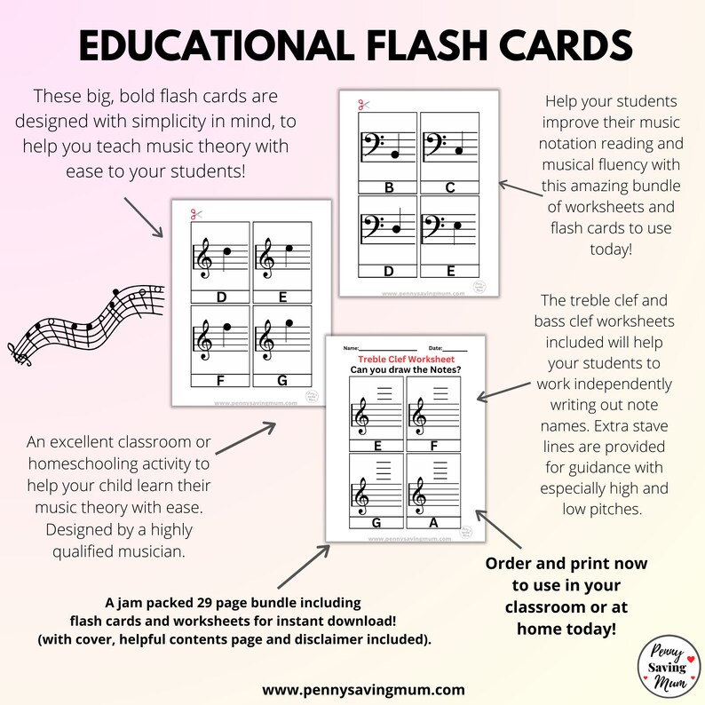 Learn Music Theory Flash Cards, Music Notation, Musical Flash Cards ...