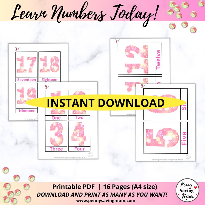 Learn Numbers 1-20, Flash Card Numbers, Learn Counting Numbers ...
