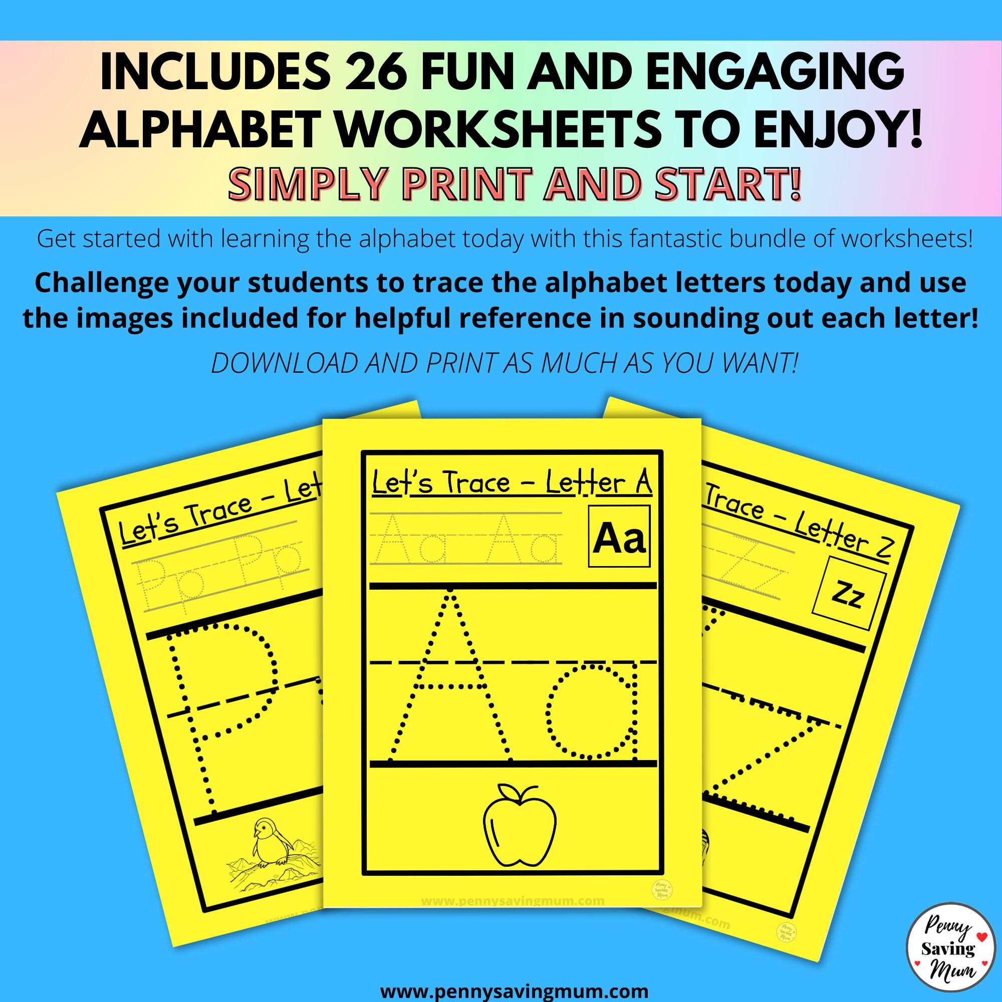 Large Print, Alphabet Tracing, Special Educational Needs, Visually ...