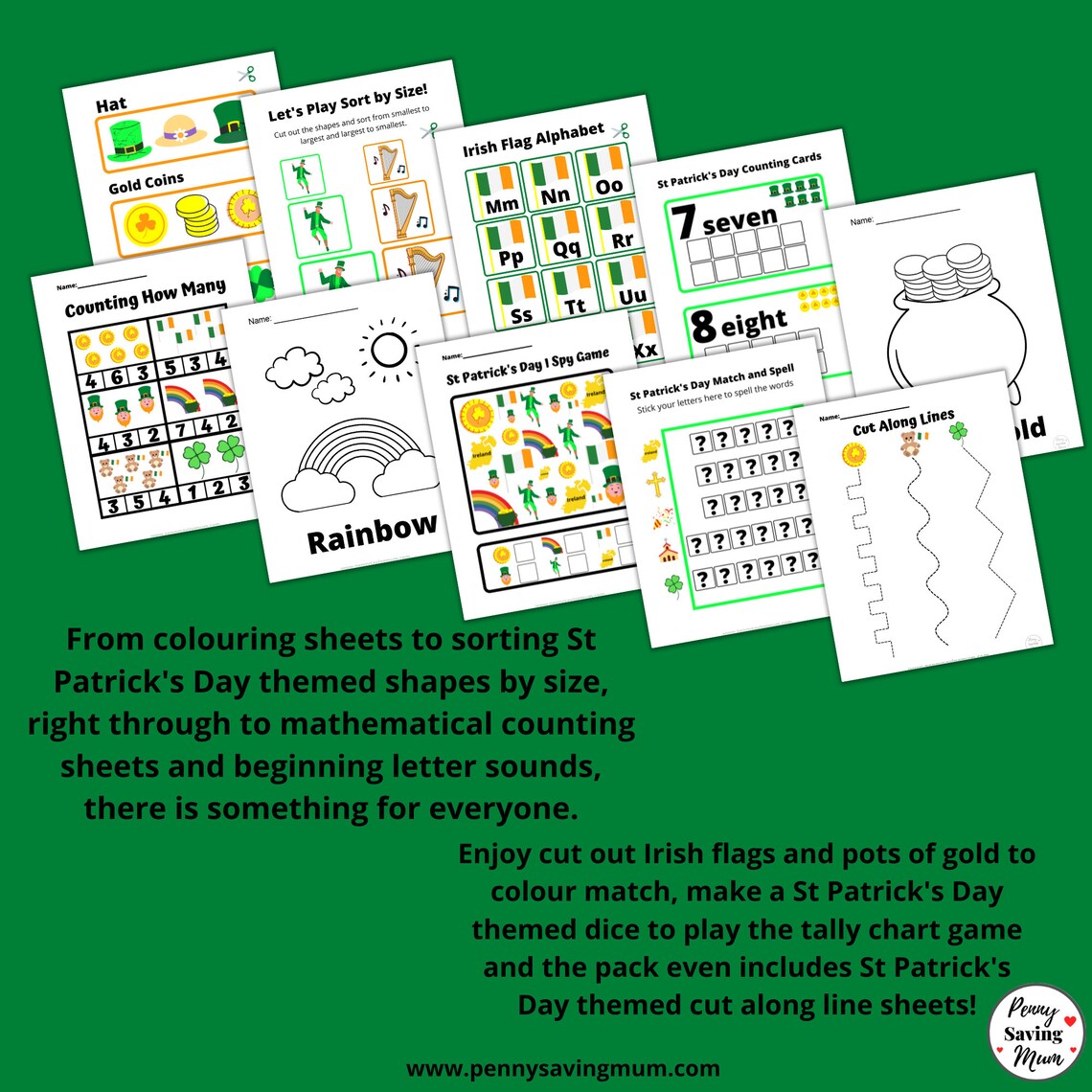 St Patricks Day Activity Pack Printable - Etsy