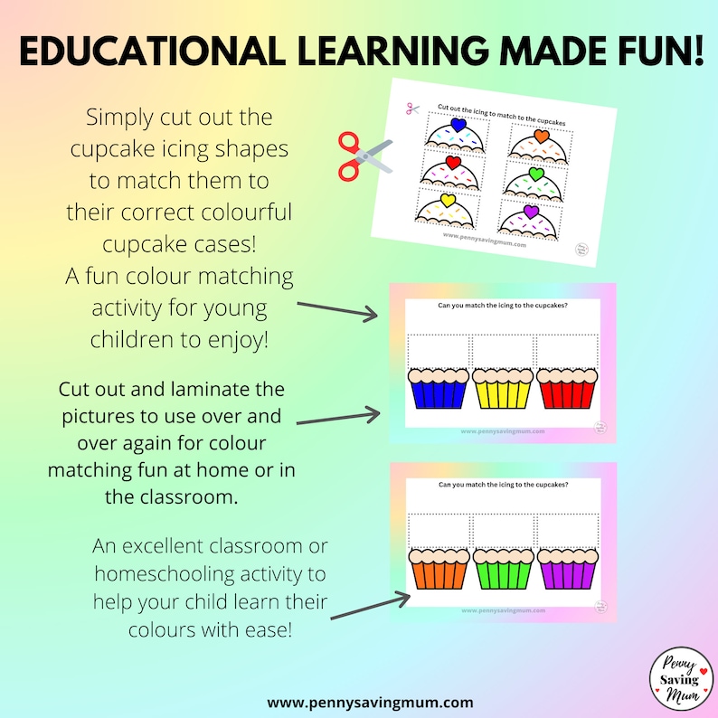 Learn Colours, Toddler Colour Matching, Cupcake Icing, Baking, Colour ...