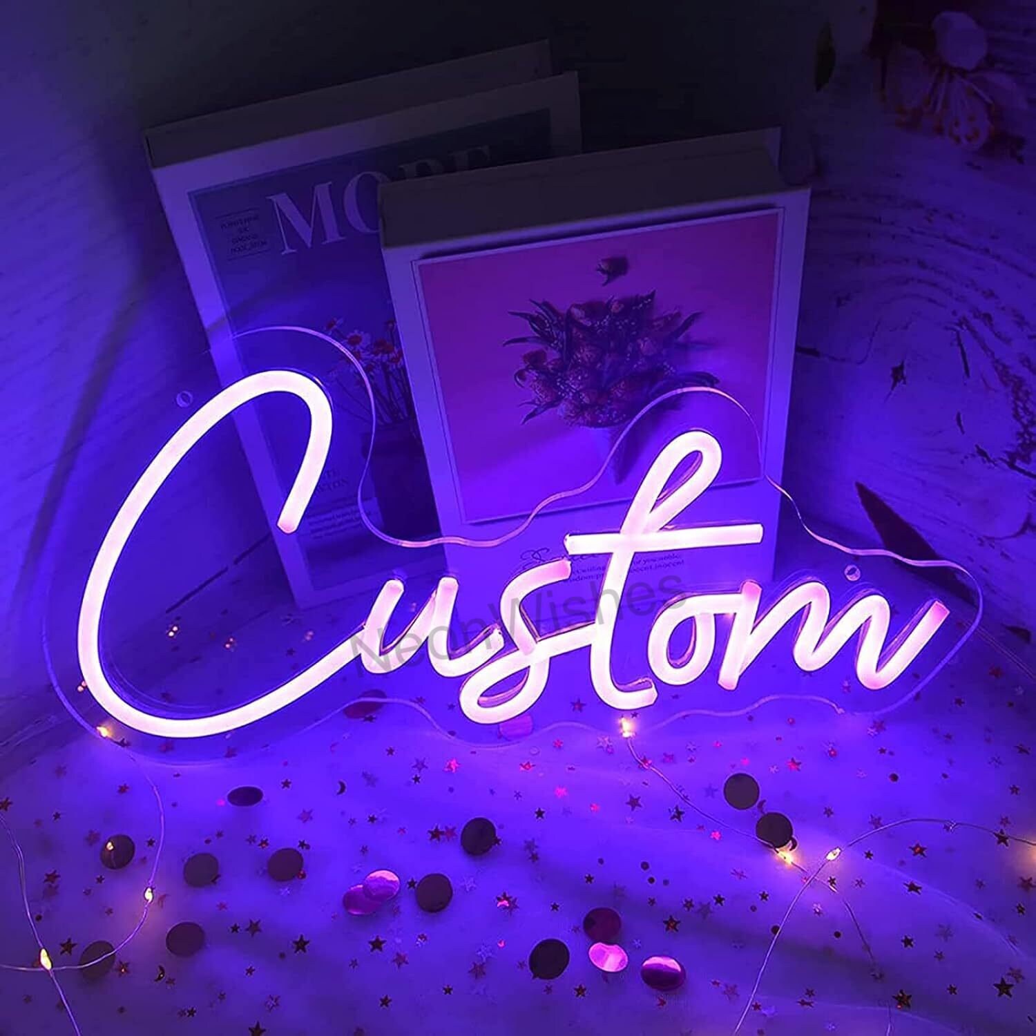 Customized Aesthetic Name Neon Sign Wall Art Decor Initial Neon Sign