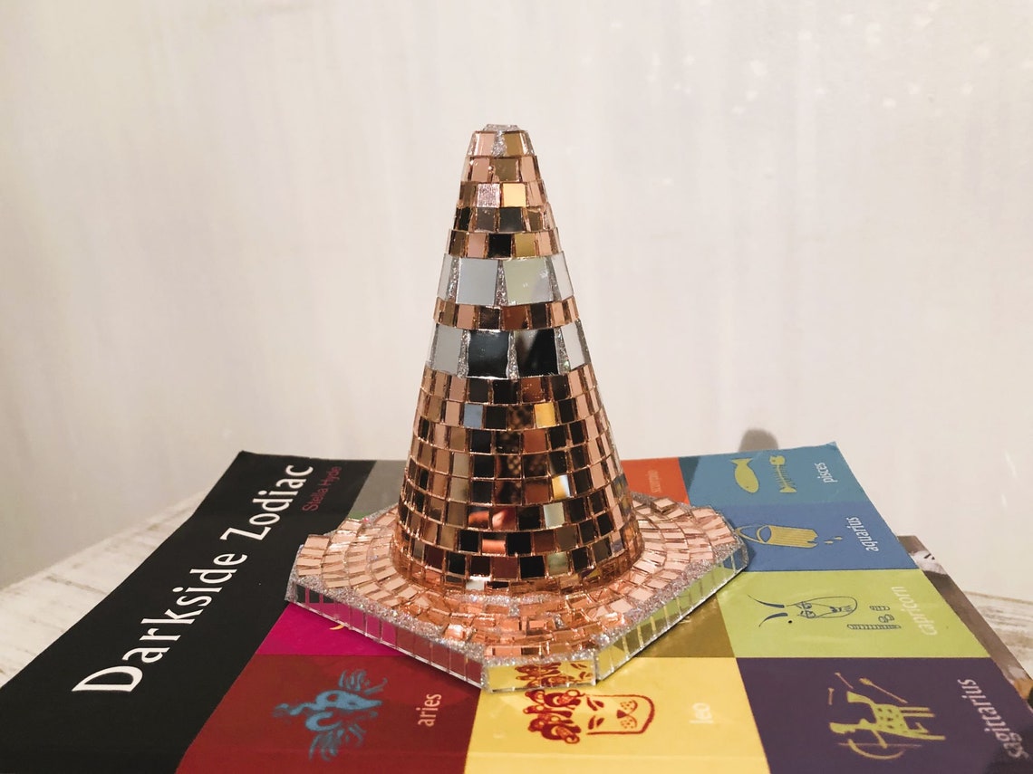 Disco Traffic Cone | Glam Desk Accessory | Rose Gold Field Cone | Fun ...