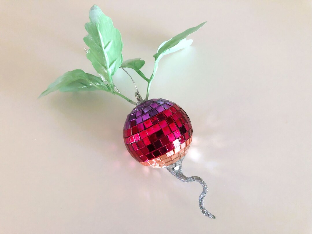 Disco Radish Ornament Funky Food Holiday Decor Vegetable Suncatcher ...