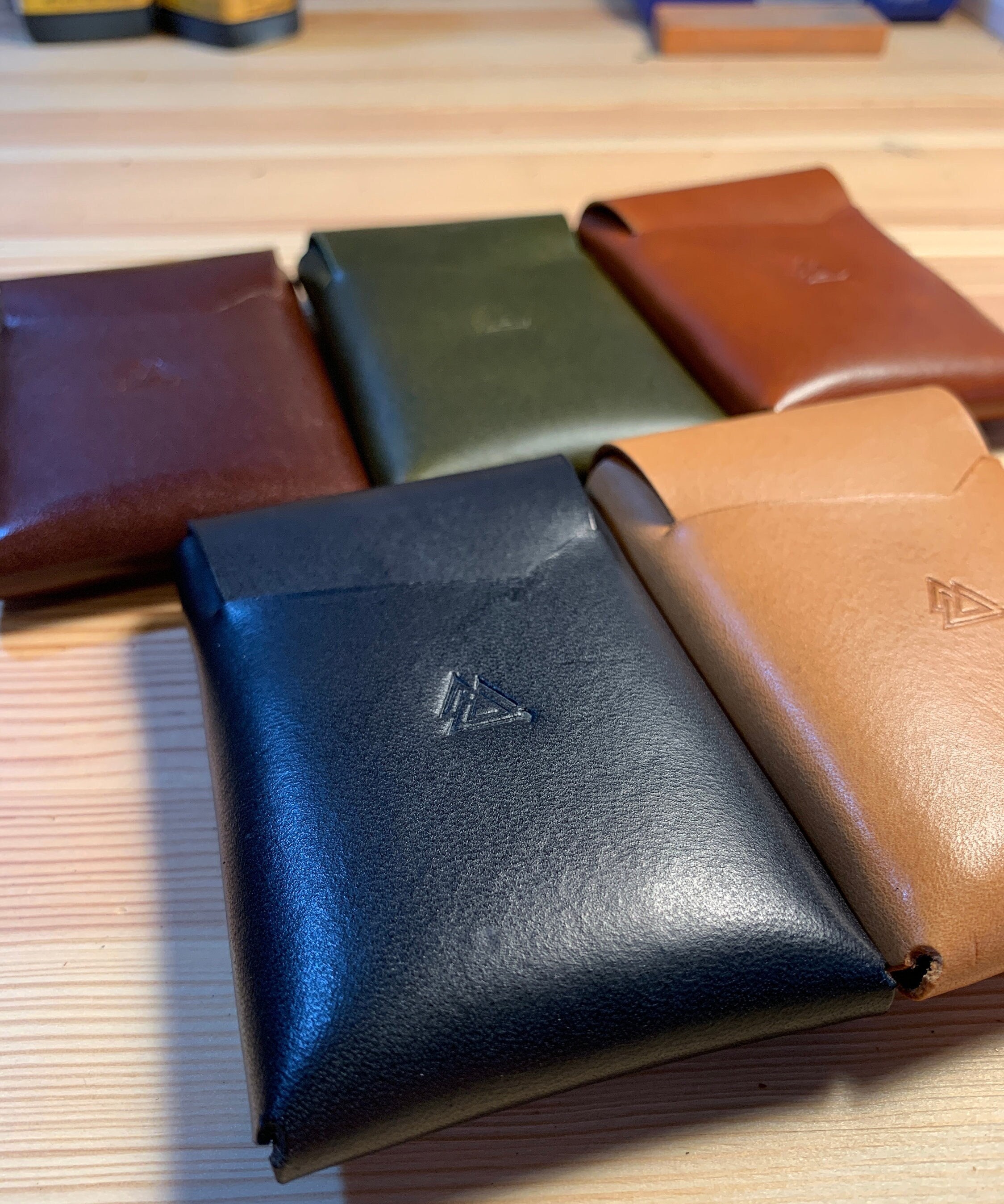 Stitchless Leather Wallet the Trek, Slim Card Holder, Minimalist Wallet ...