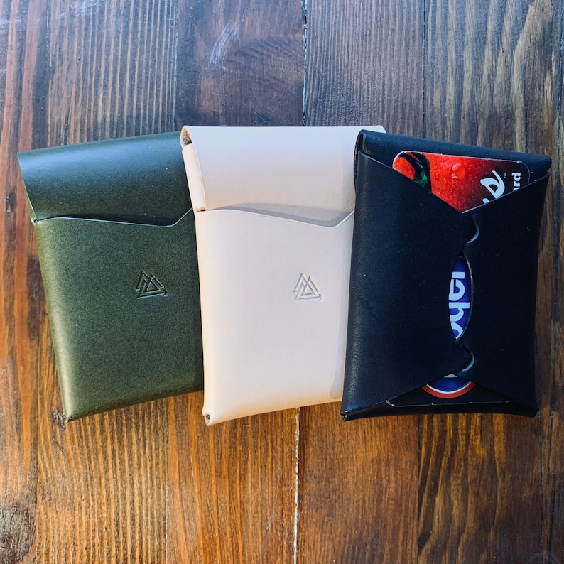 Stitchless Leather Wallet "the Cash Trek", Slim Card Holder, Minimalist ...