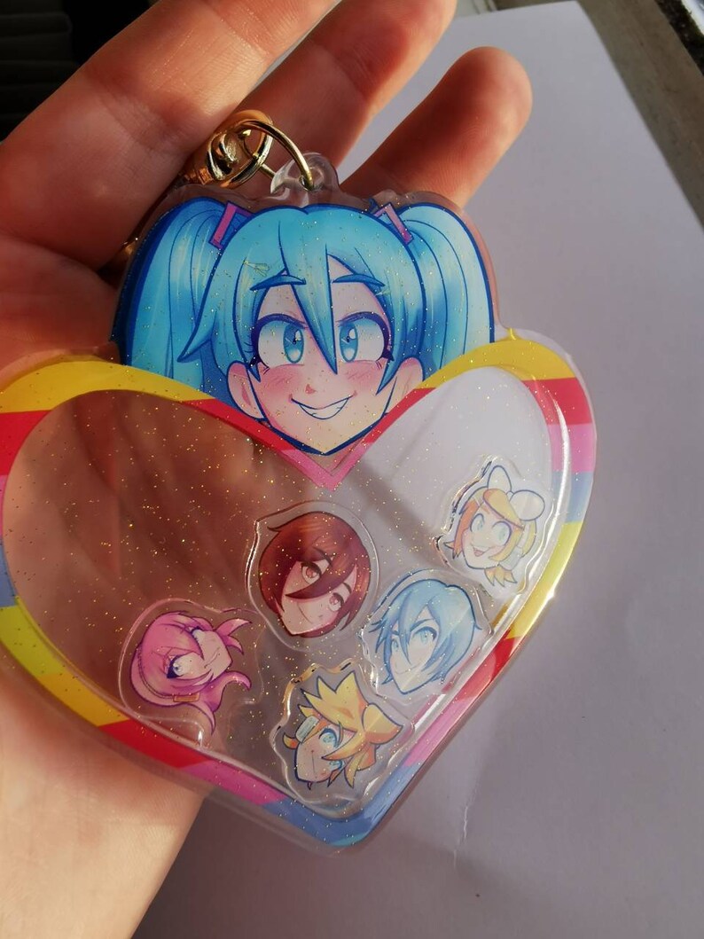 Hatsune Miku Vocaloid Glitter Charm - Etsy