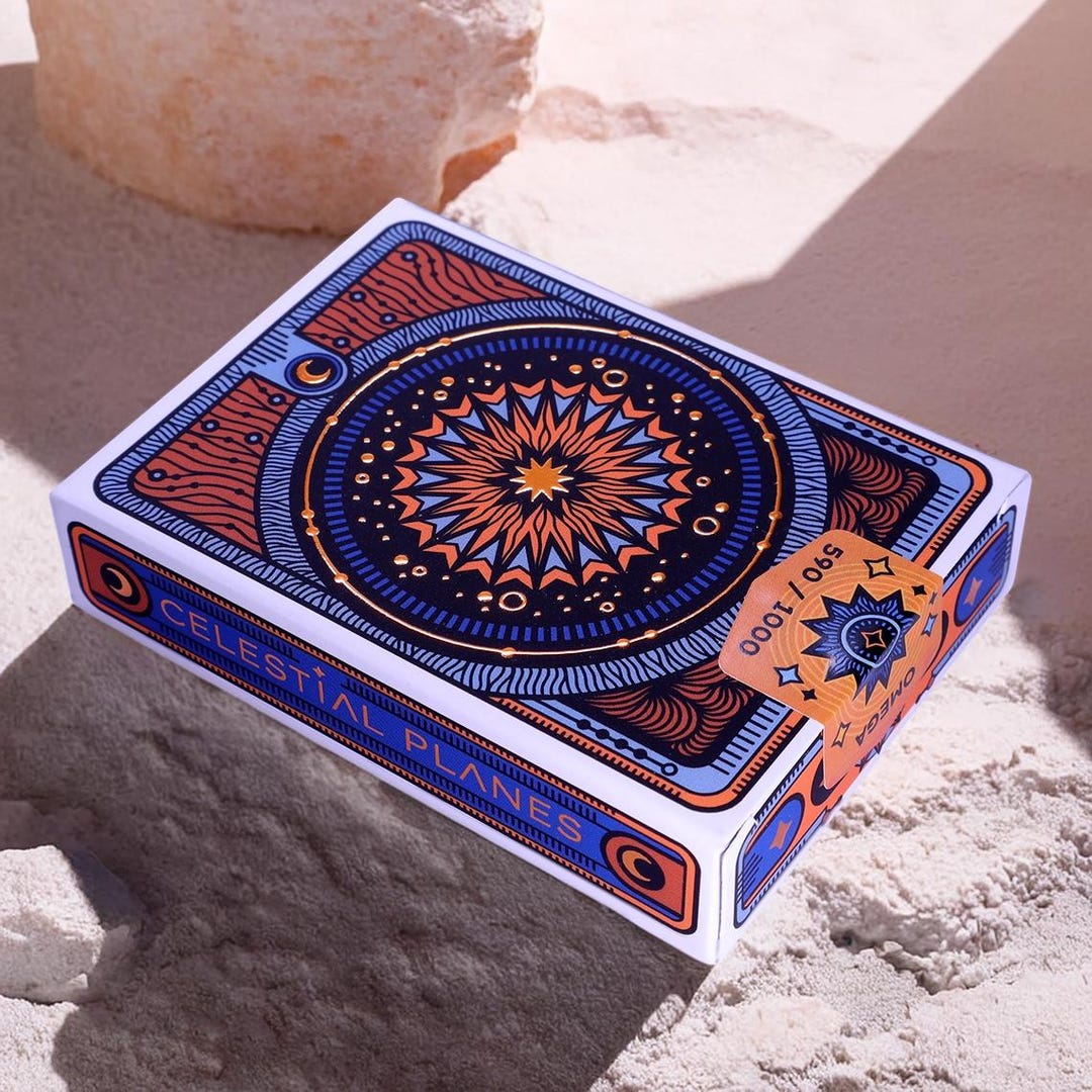 Celestial Planes Omega Playing Cards – Cosmic Poker Deck in Ornate Box ...