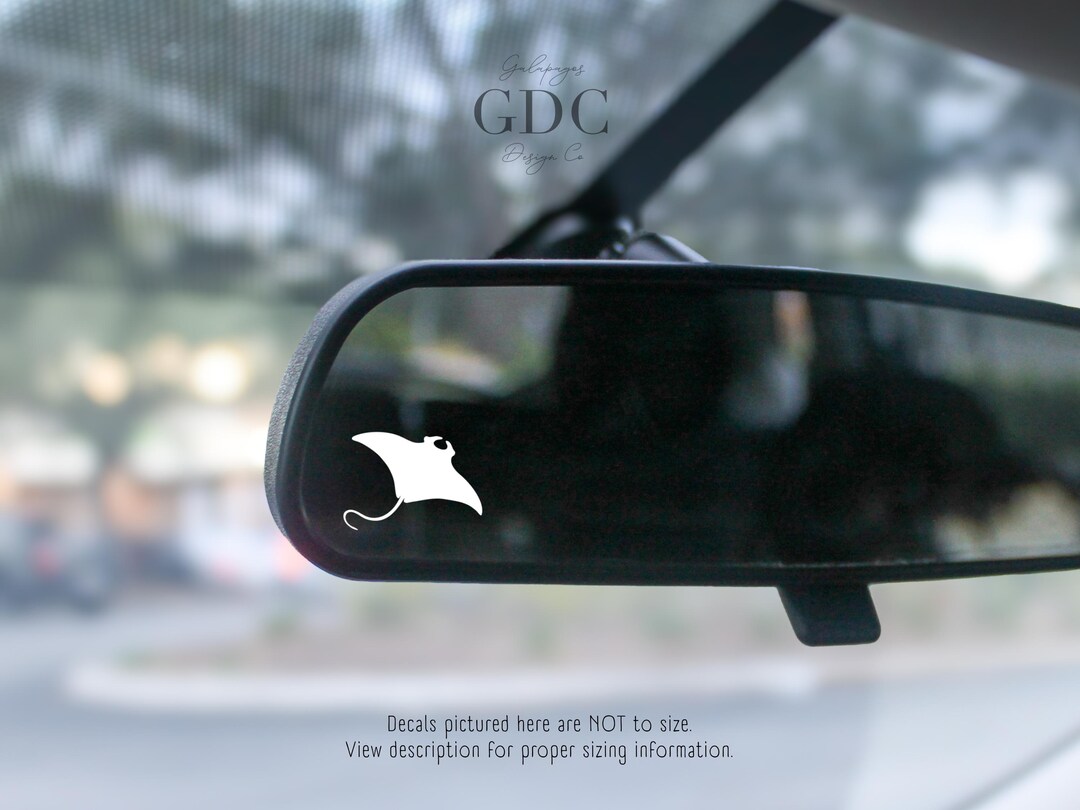 Manta Ray Decal | Mini | Ocean Lover | Beach | Rearview Mirror | Ocean ...