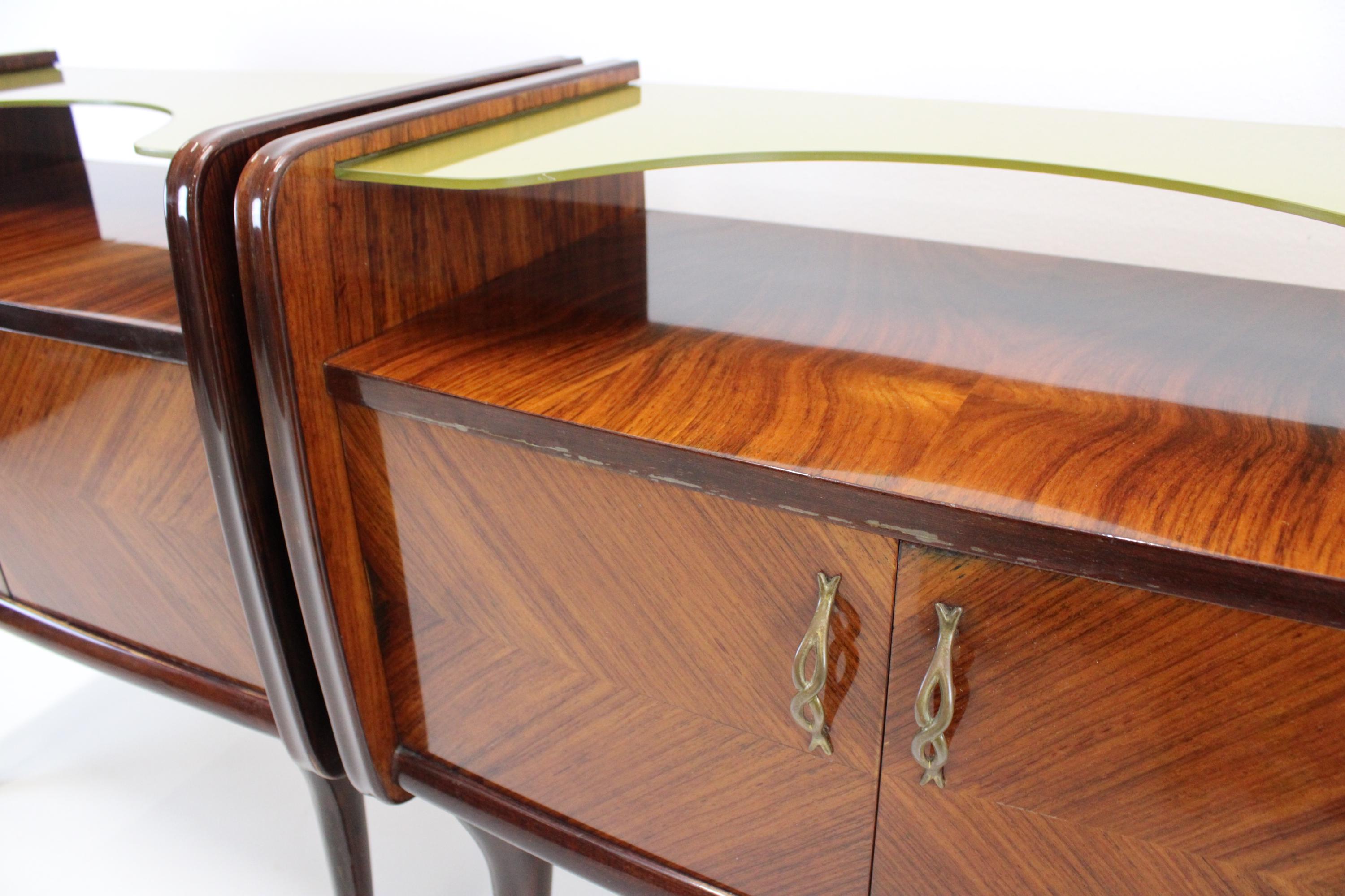 Pair of Bedside Tables / Vintage Nightstands / Italian MCM Bedside ...