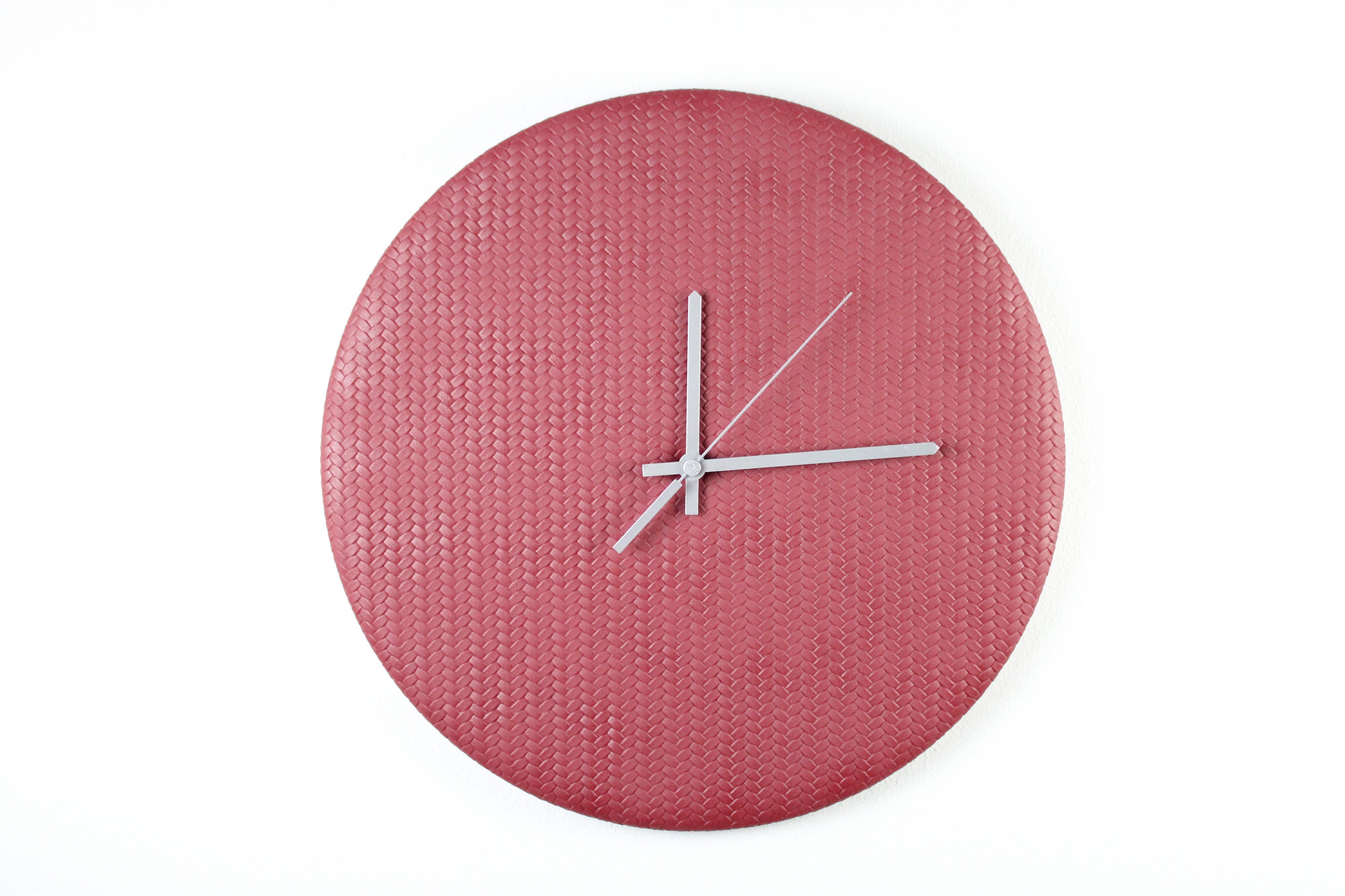 Red Modern Wall Clock / Big Wall Clock / Unique Wall Clock / Round ...