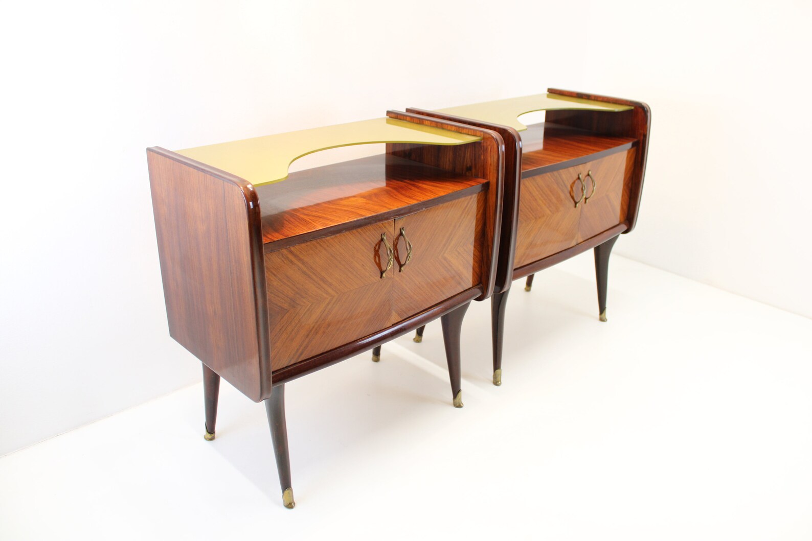 Pair of Bedside Tables / Vintage Nightstands / Italian MCM Bedside ...