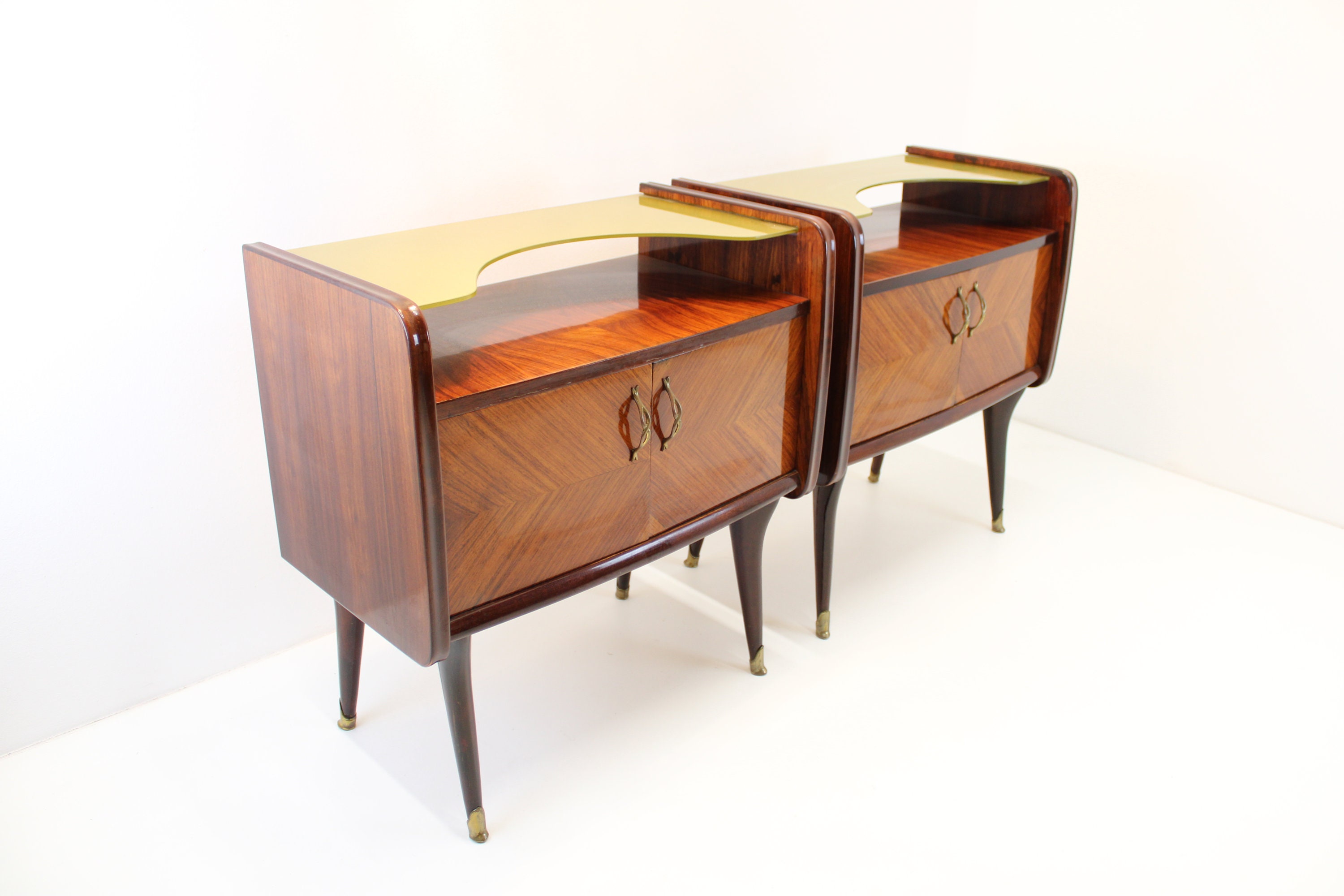 Pair of Bedside Tables / Vintage Nightstands / Italian MCM Bedside ...