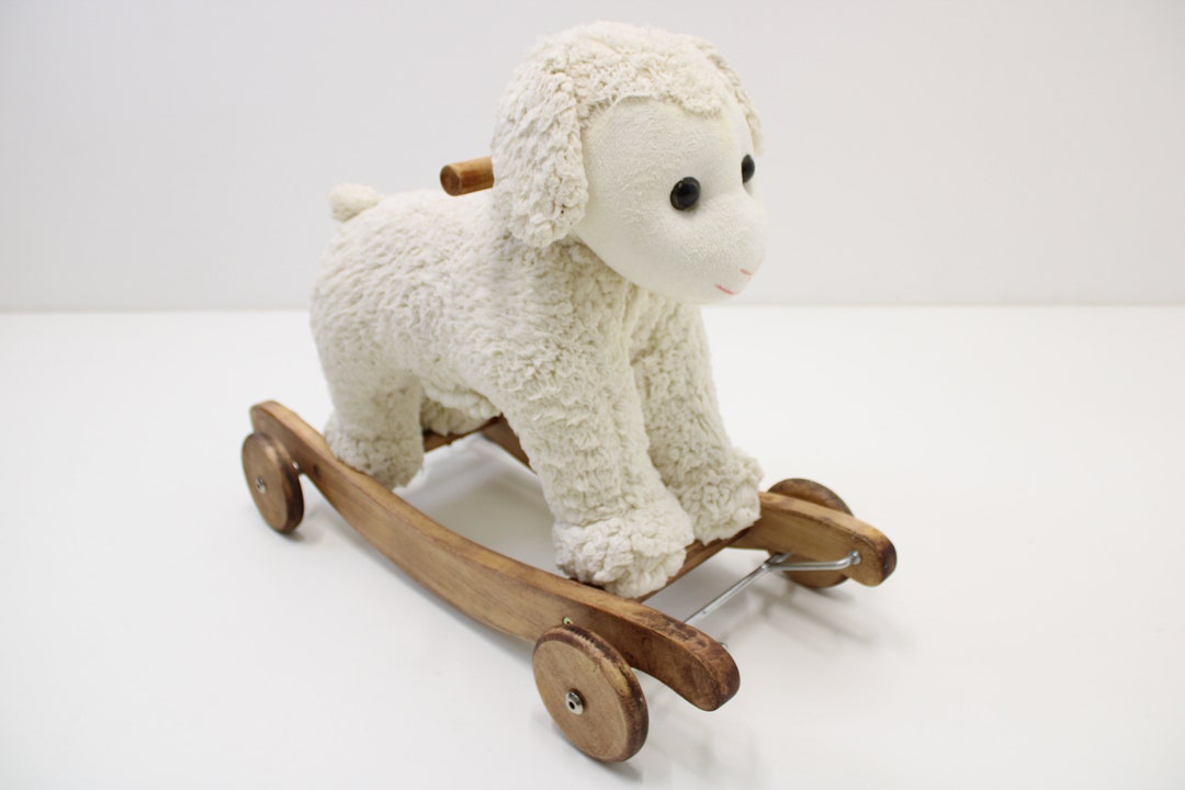 Rocking Sheep Lamb/vintage Rocking Toy With Castors/rocking - Etsy