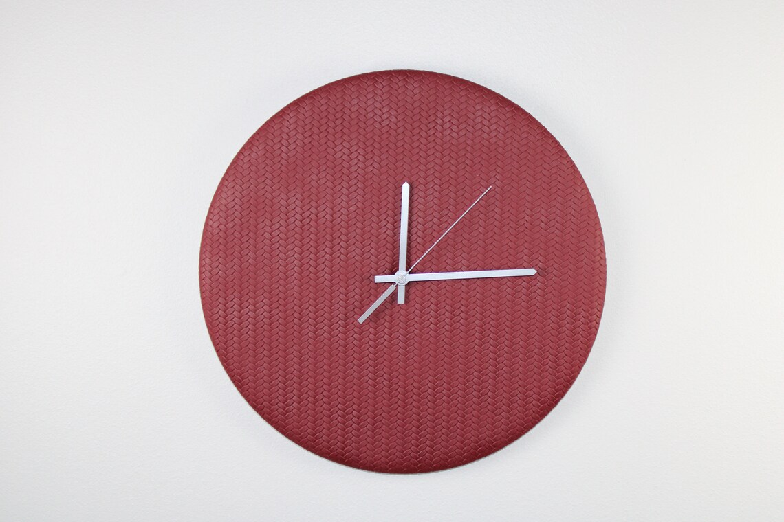 Red Modern Wall Clock/big Wall Clock/unique Wall Clock/round Clock ...