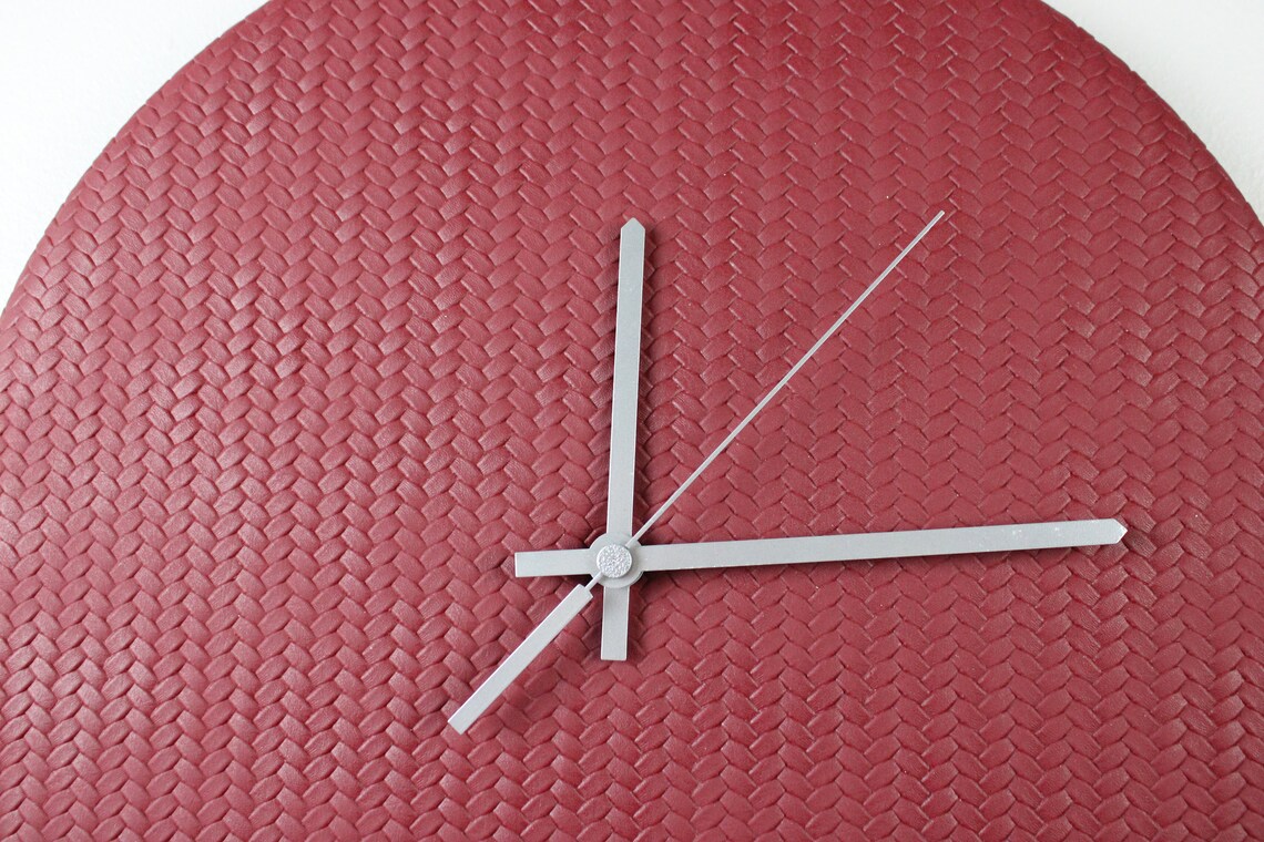 Red Modern Wall Clock/big Wall Clock/unique Wall Clock/round Clock ...